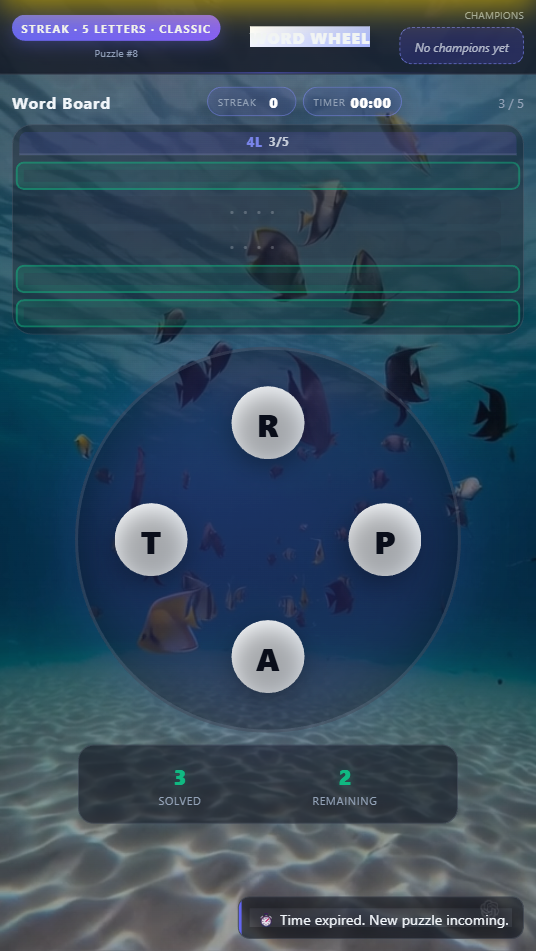 Word Wheel - Interactive Game Showcase